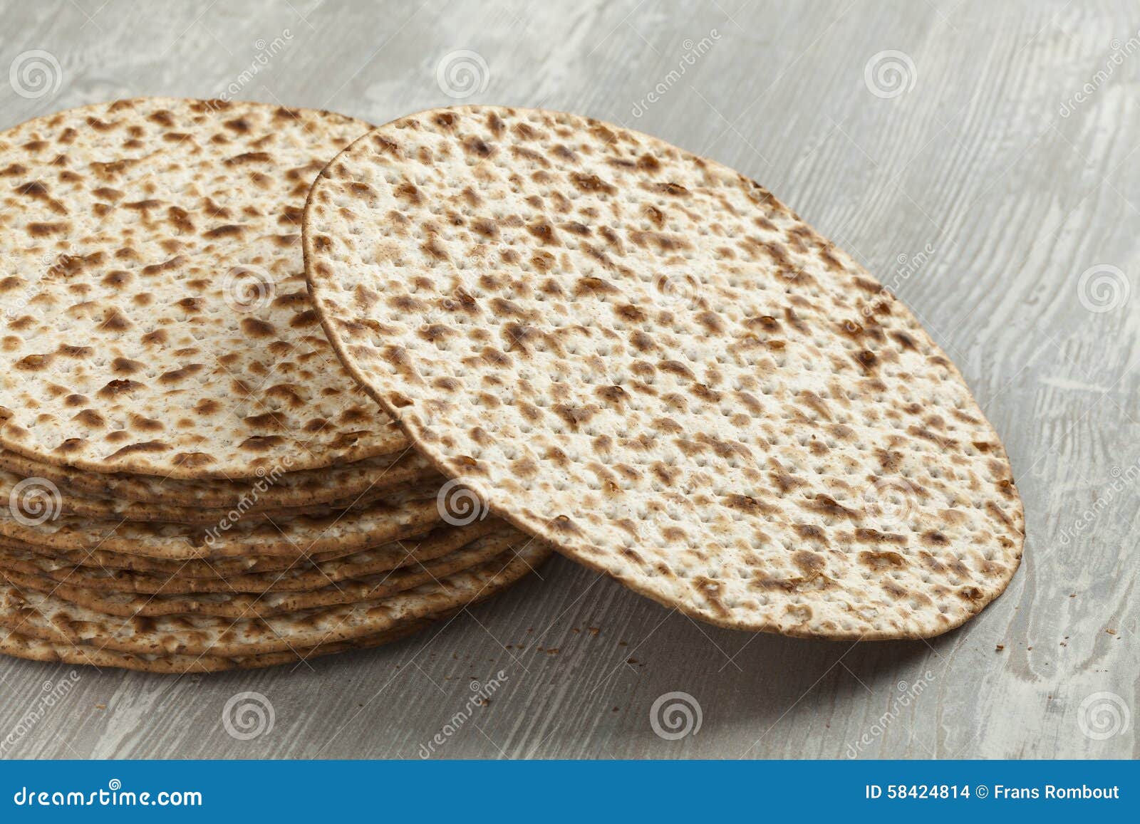 Pile of fresh matzah stock photo. Image of unleavened - 58424814