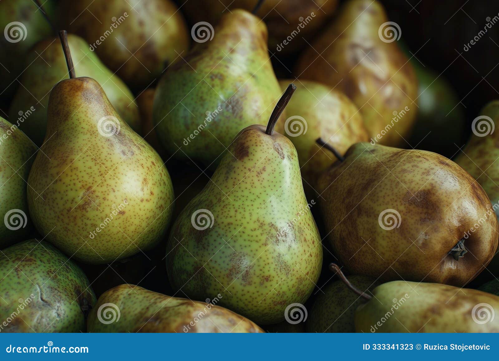 Fresh Pears Fruits Nature Pattern Background Cartoon Vector ...