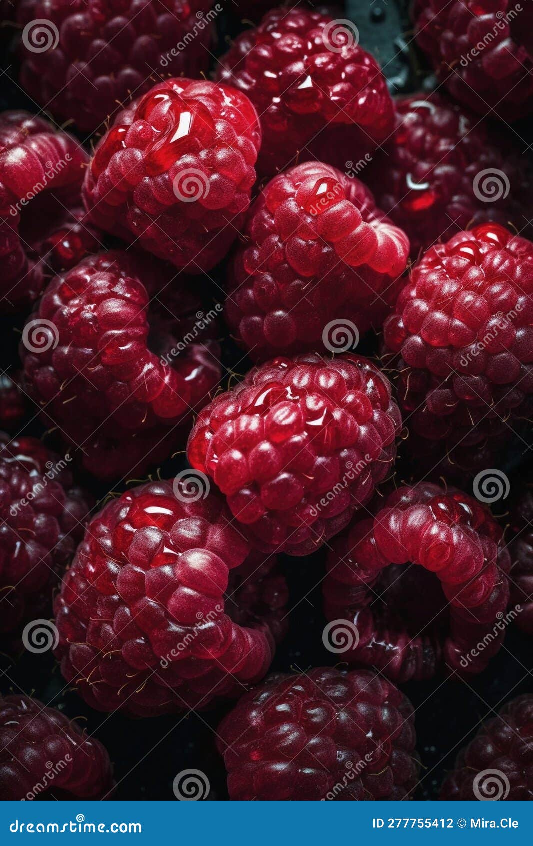 Pile of Fresh Raspberries Fruits, Created with Generative AI Stock ...