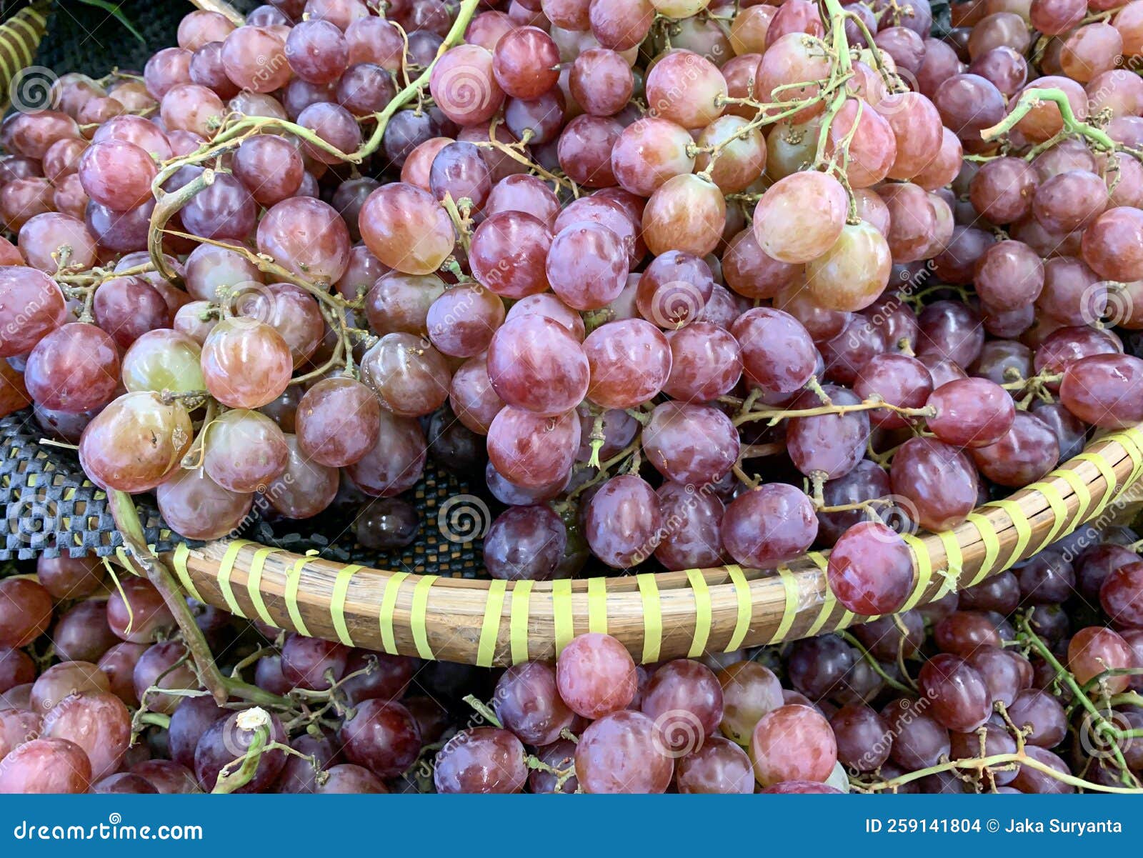 A Pile of Fresh Red Grapes in the Supermarket Stock Photo - Image of ...