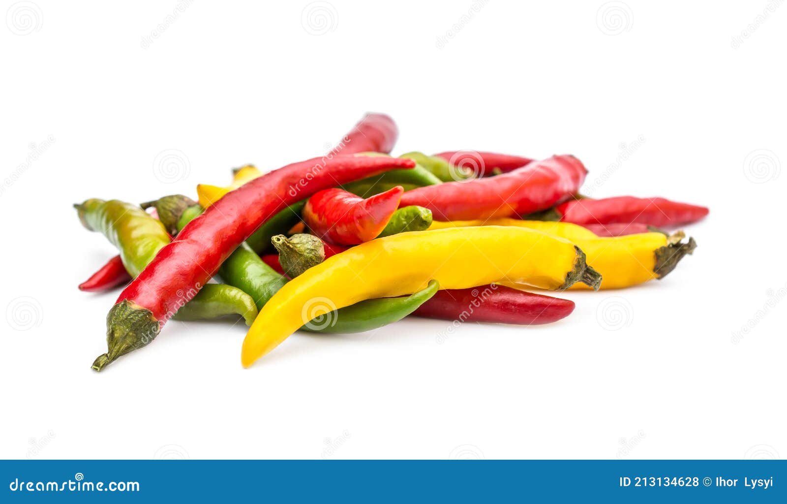 Pile of Fresh Small Chilli Peppers on White Stock Photo - Image of ...