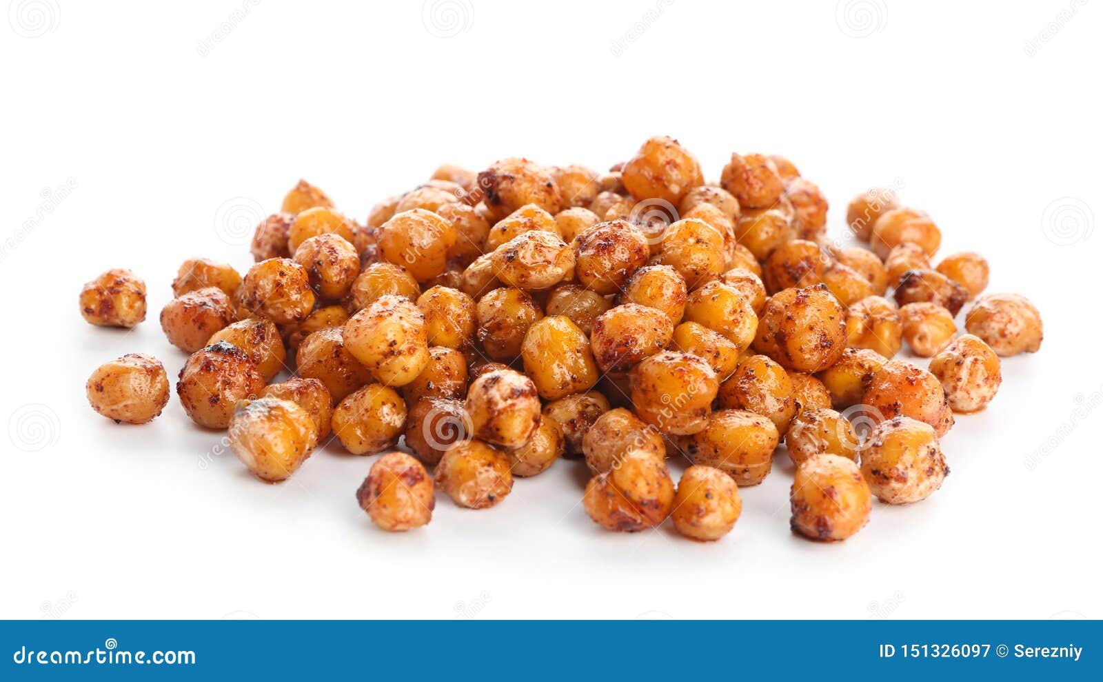 Pile of Fried Chickpeas on White Background Stock Image - Image of ...