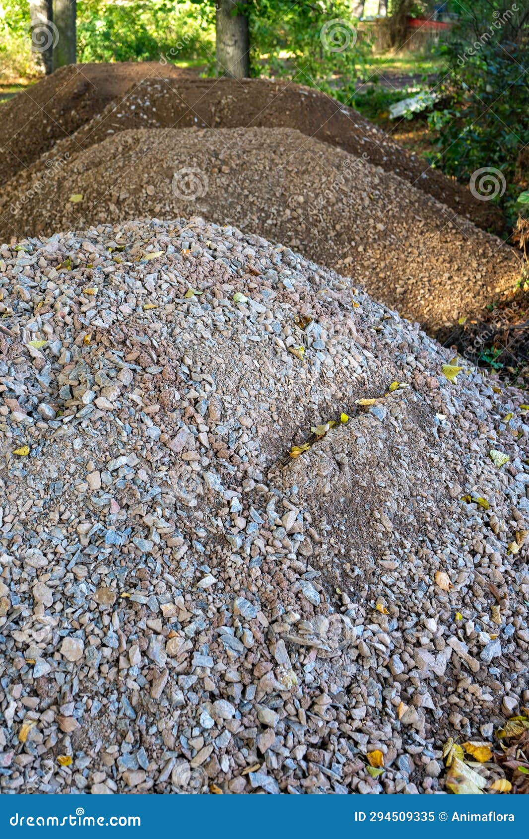 Pile of Frost Protection and Topsoil on a Construction Site Stock Image ...