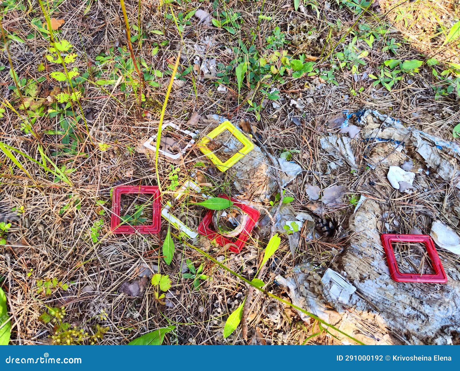 Pile of Garbage on Green Grass in the Nature Environment Problems ...