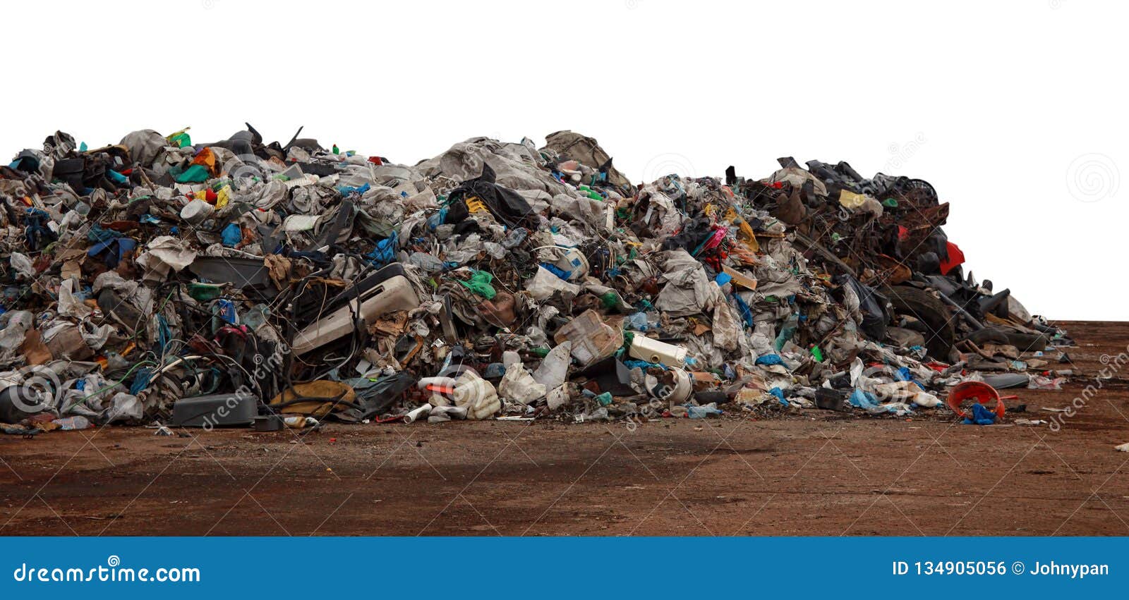 Garbage Pile White Background