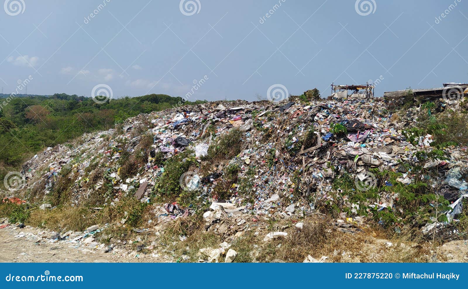 Indonesian Garbage Hill stock photo. Image of pile, hill - 227875220