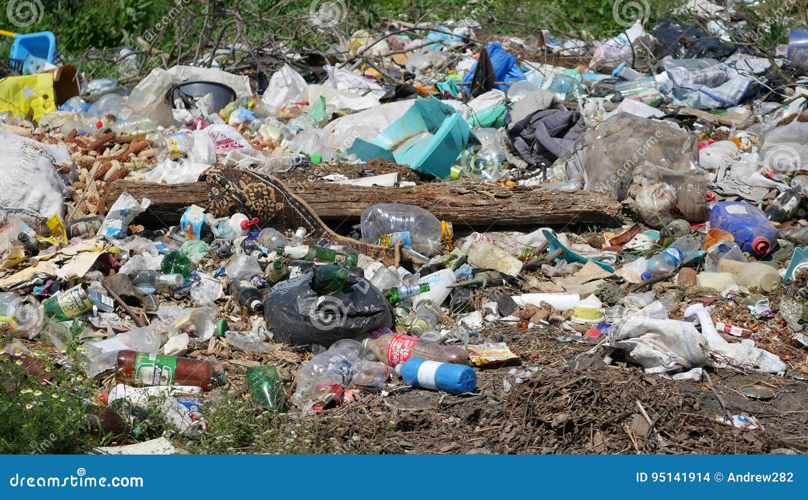 Pile of Garbage in the Open Air Editorial Stock Image - Image of ...