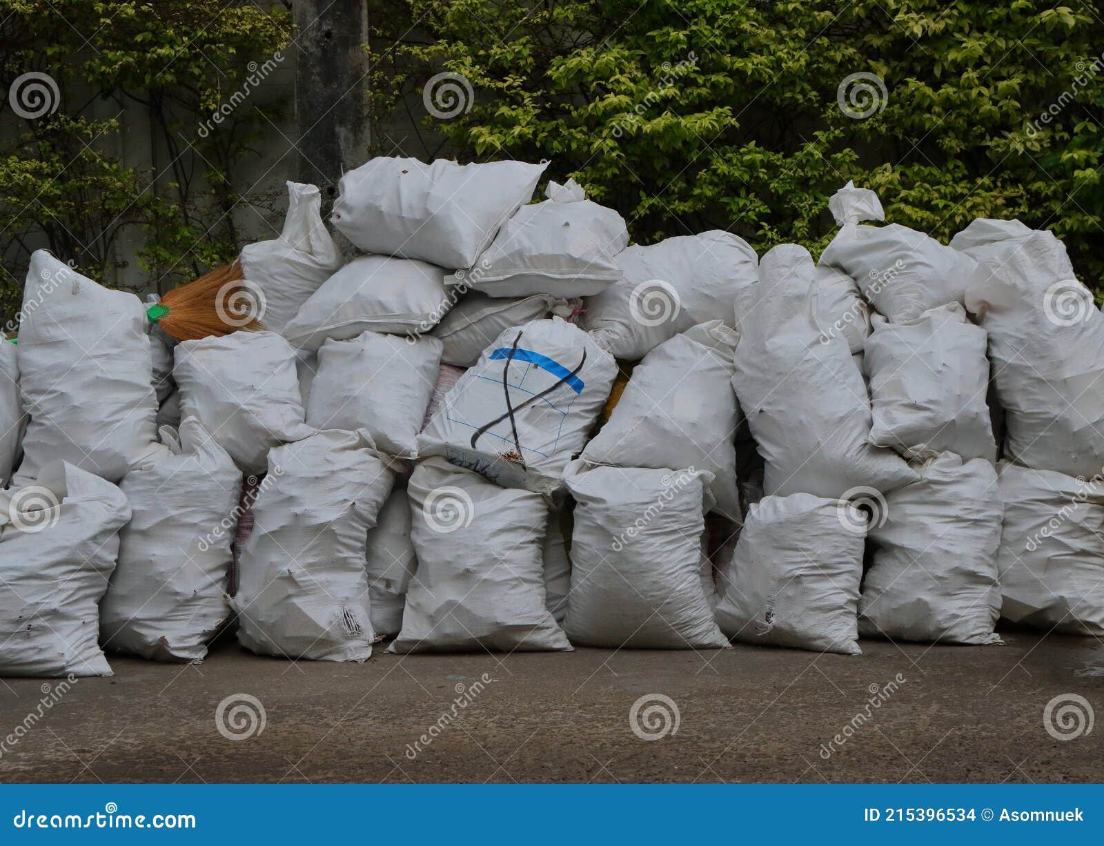 Garbage Stored in Bags, Waste Sorting Stock Photo - Image of ...