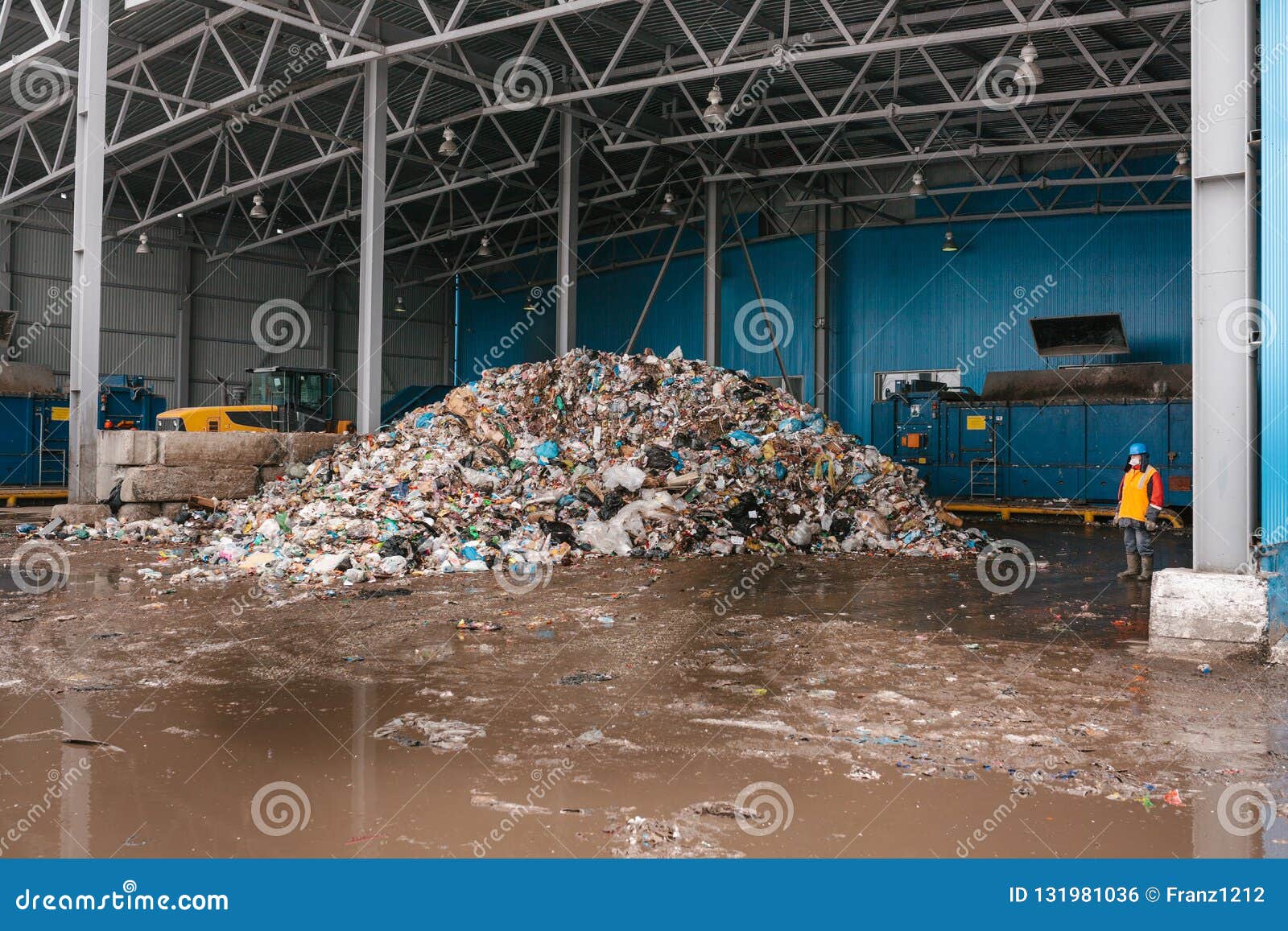 A Pile of Garbage in a Waste Storage Area at a Waste Sorting Plant ...