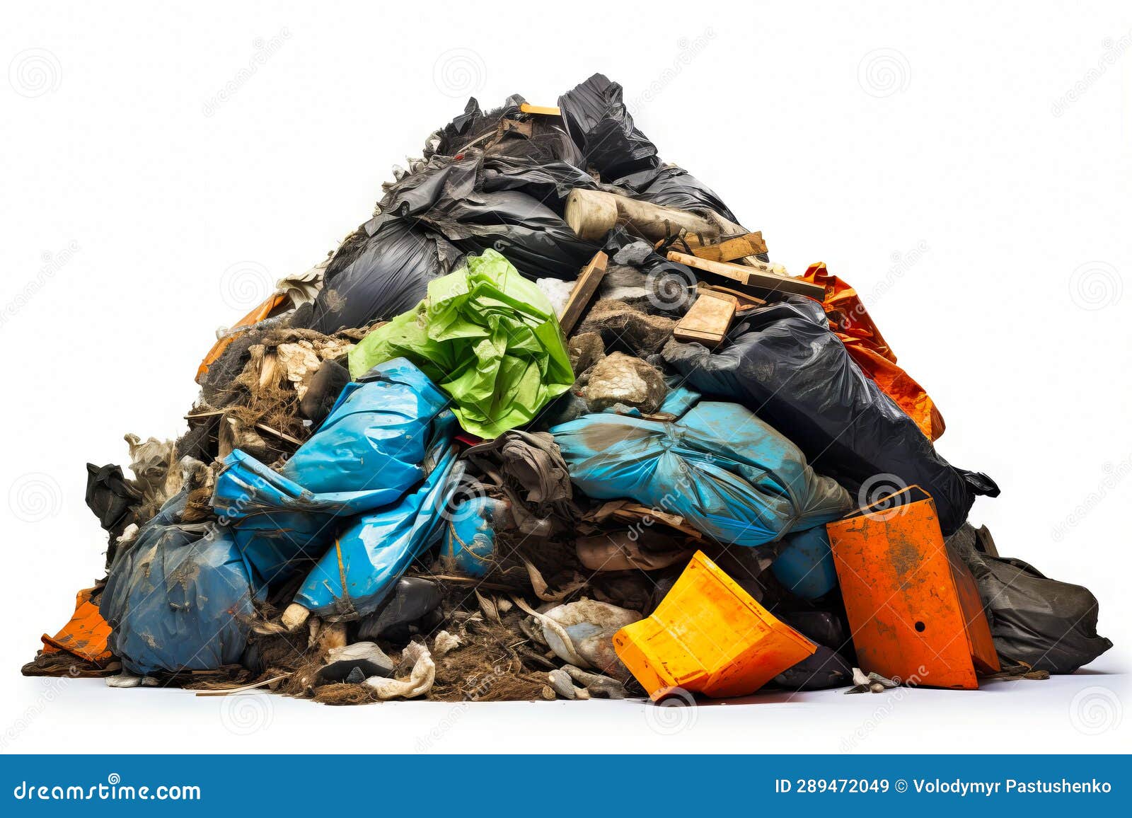 Pile of Garbage with White Background and White Background. Generative ...
