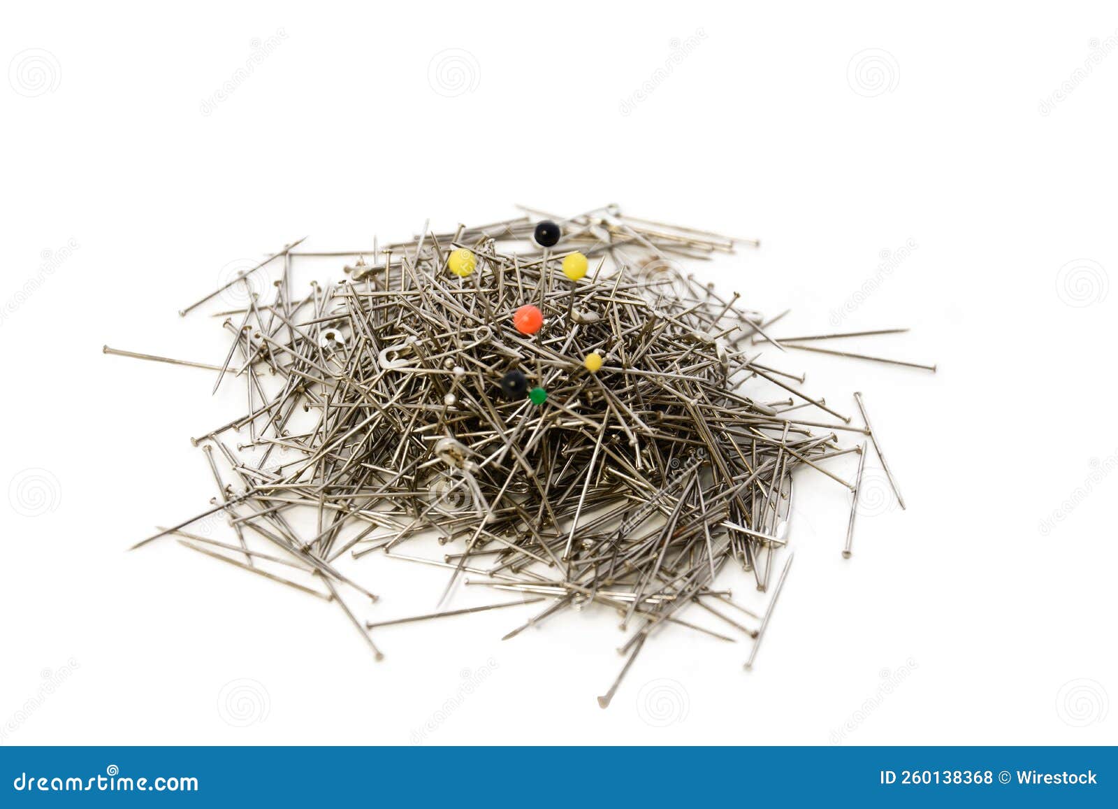Pile of Garment Pins on the White Background Stock Photo - Image of ...