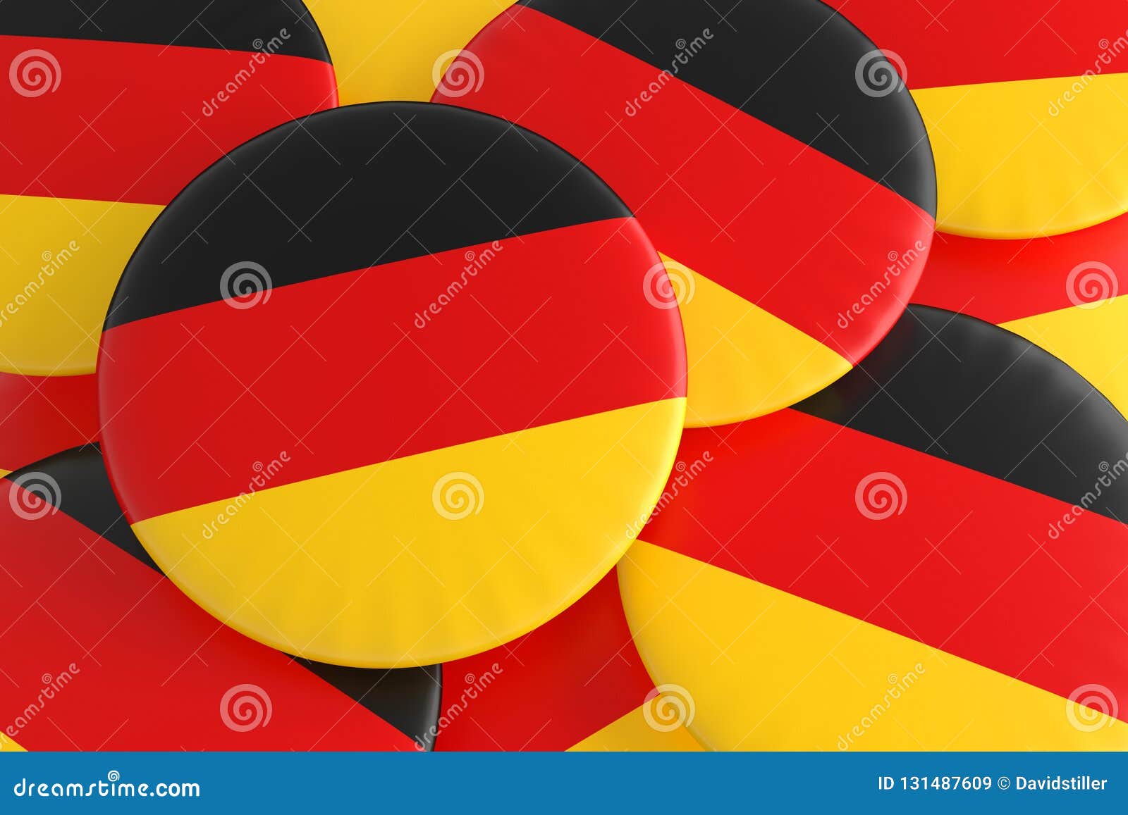 Pile of Germany Flag Badges 3d Illustration Stock Illustration ...