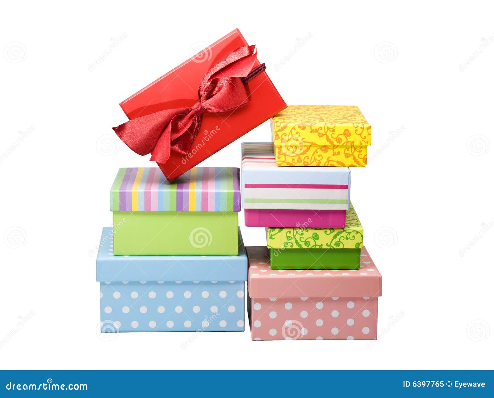 Pile of Gift Boxes Isolated on White Stock Image - Image of engagement ...