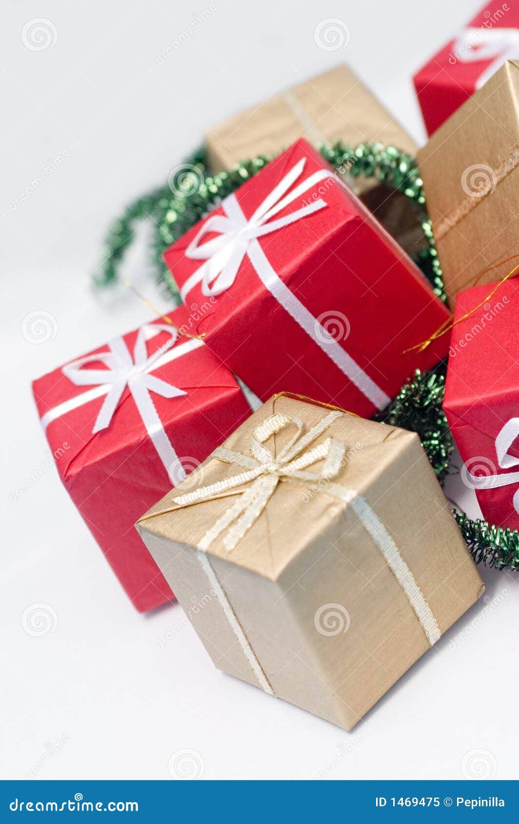 Pile of gifts stock image. Image of present, xmas, isolated - 1469475