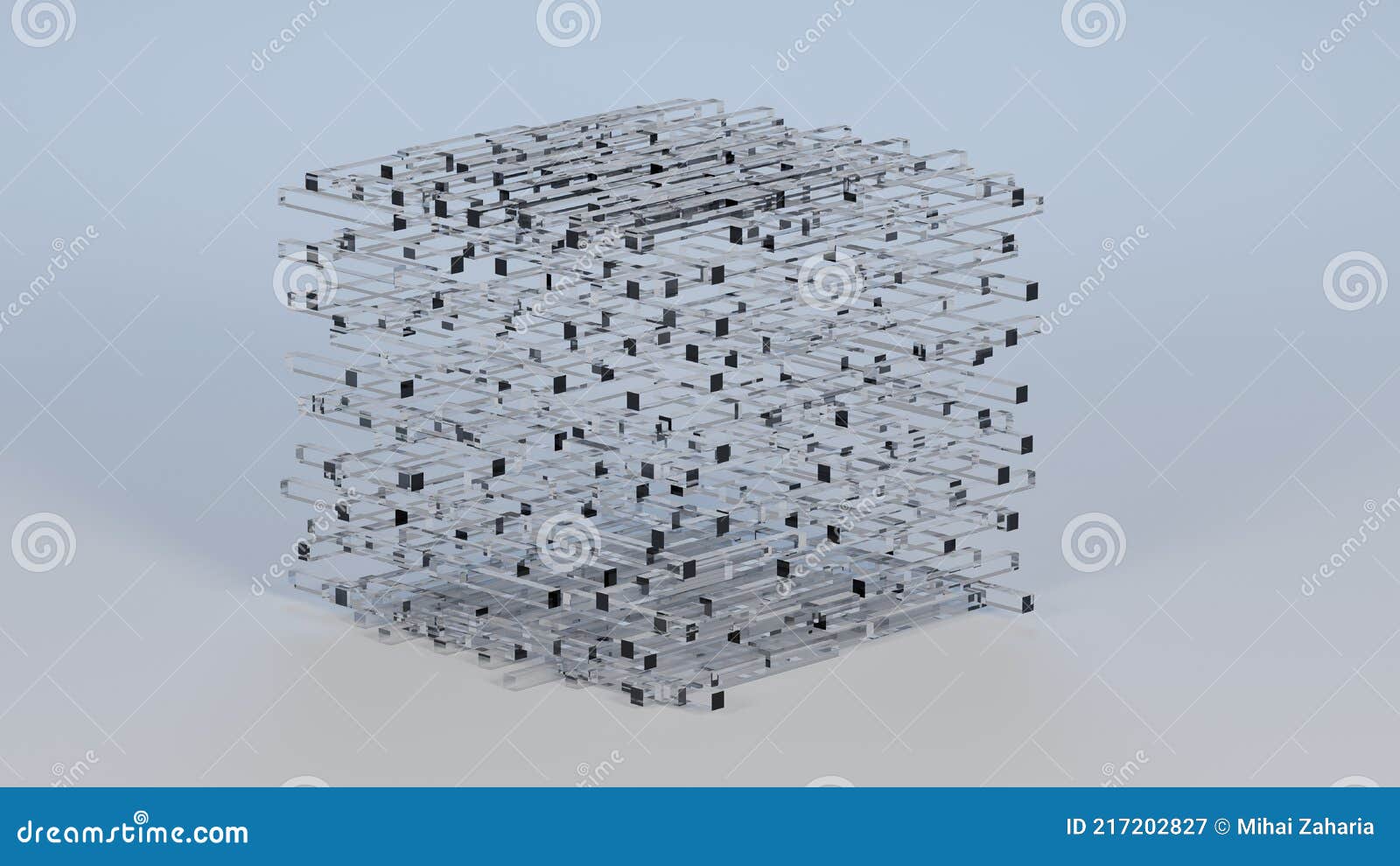 4x4 Red Ordered Cube Assembling From Blocks Royalty Free Stock Image