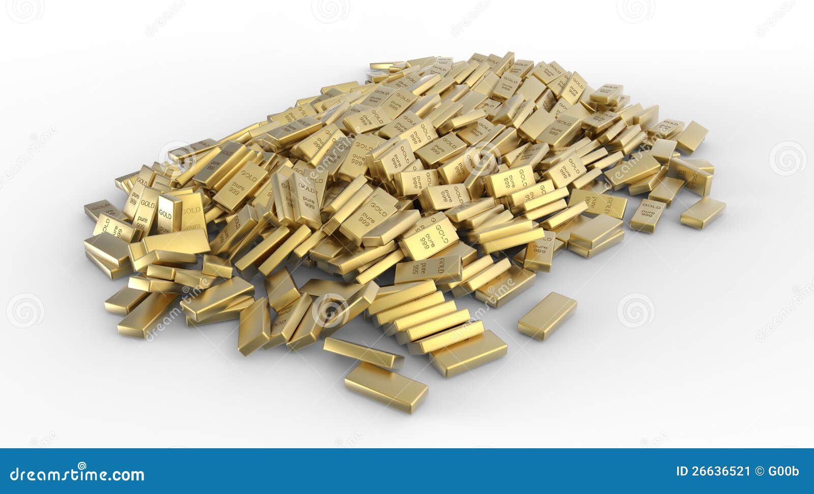 Pile of gold bars stock illustration. Illustration of reserve - 26636521
