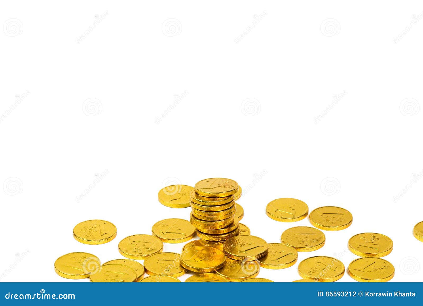 A pile of gold coins stock illustration. Illustration of currency ...
