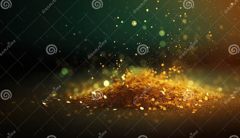 A Pile of Gold Dust on a Table. AI Generative Image. Stock Illustration ...