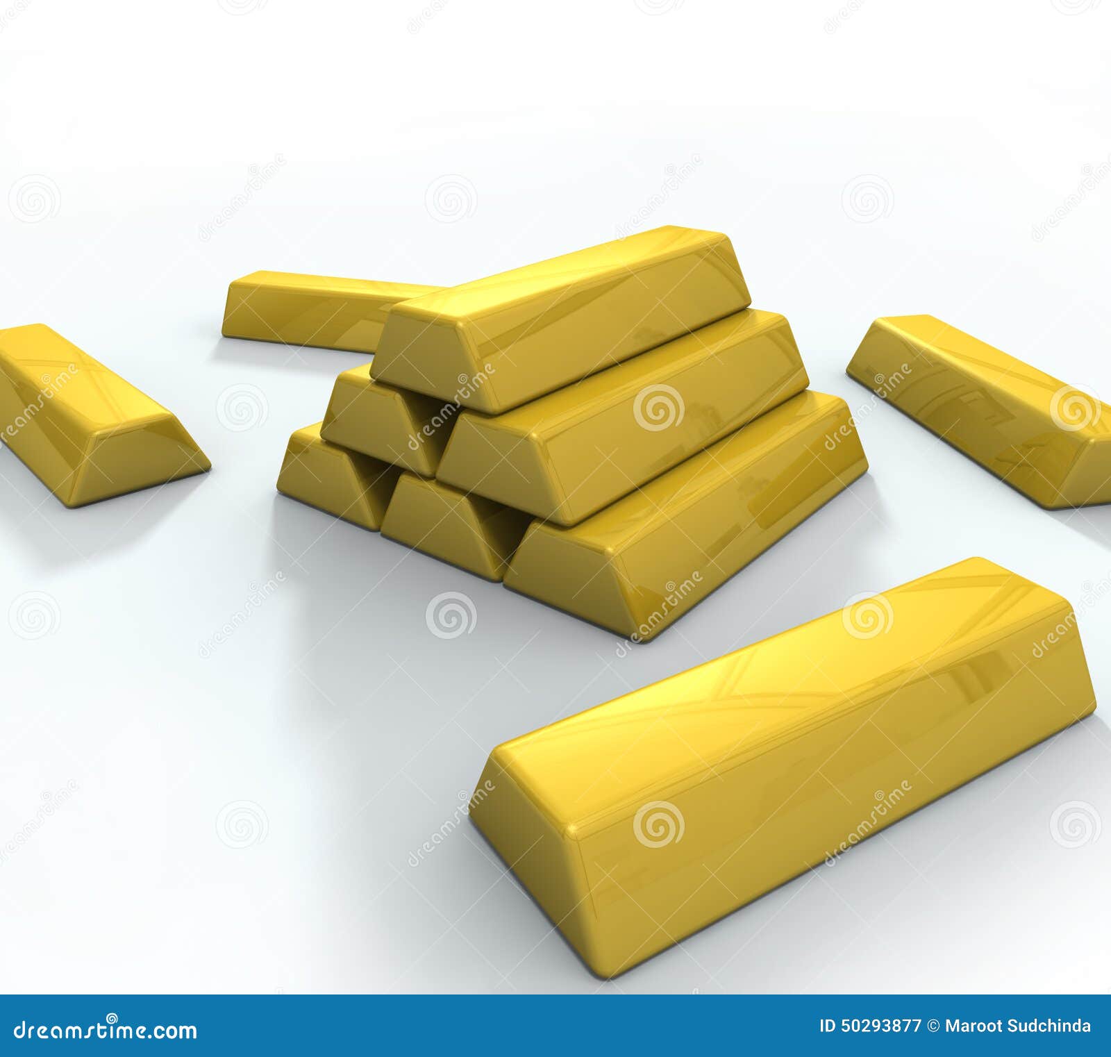 A pile of gold stock illustration. Illustration of ingot - 50293877