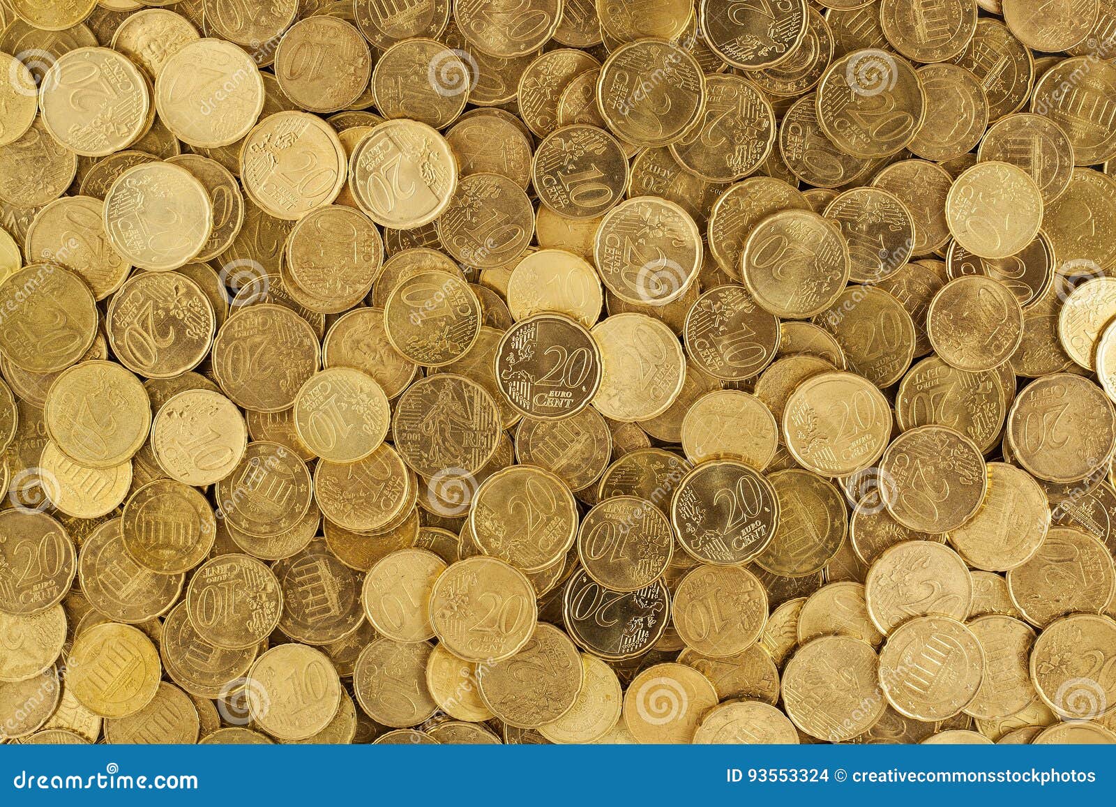 Pile Of Gold Round Coins Picture. Image: 93553324