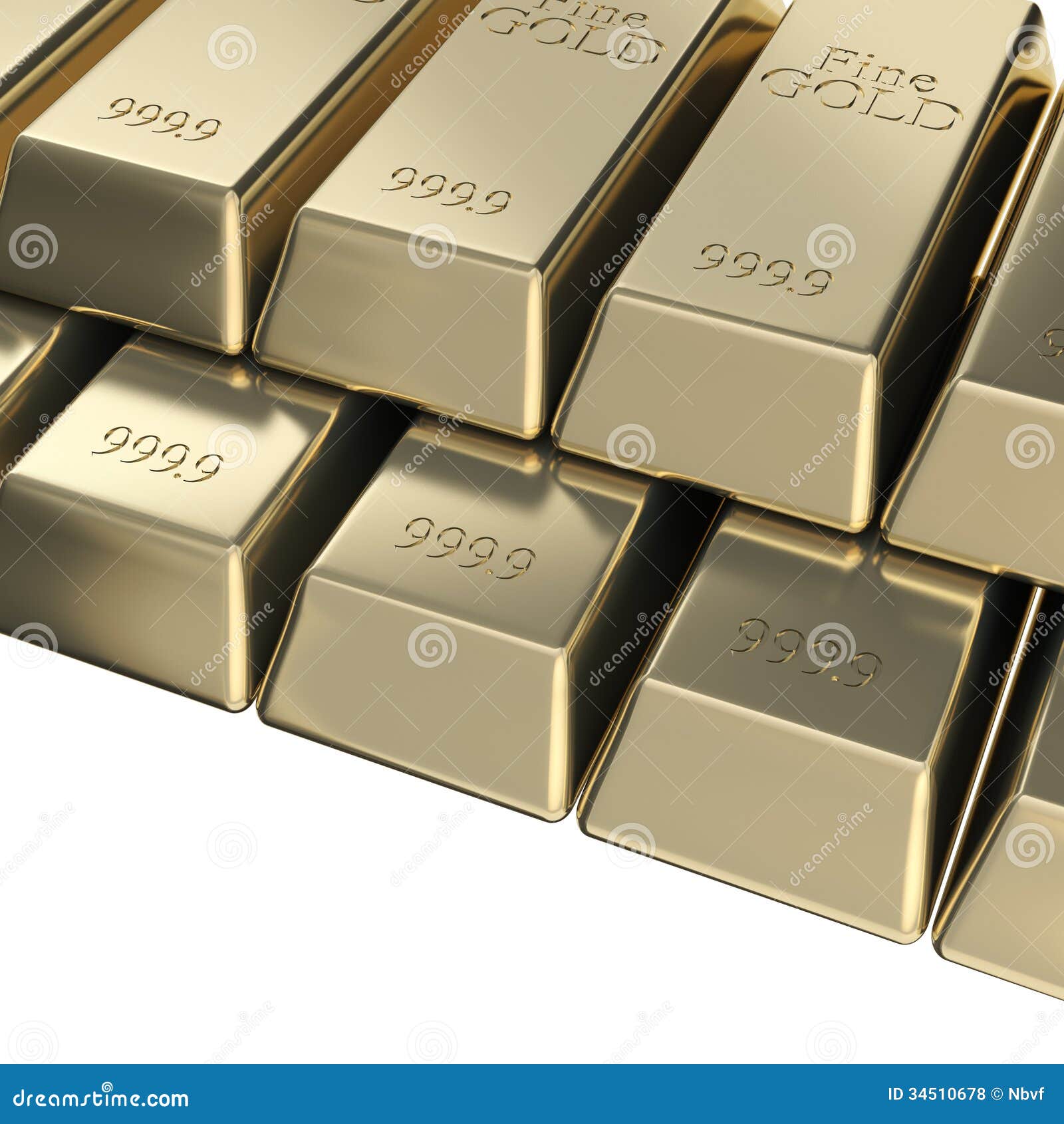 Pile of Golden Bars, Pyramid Stack Stock Illustration - Illustration of ...