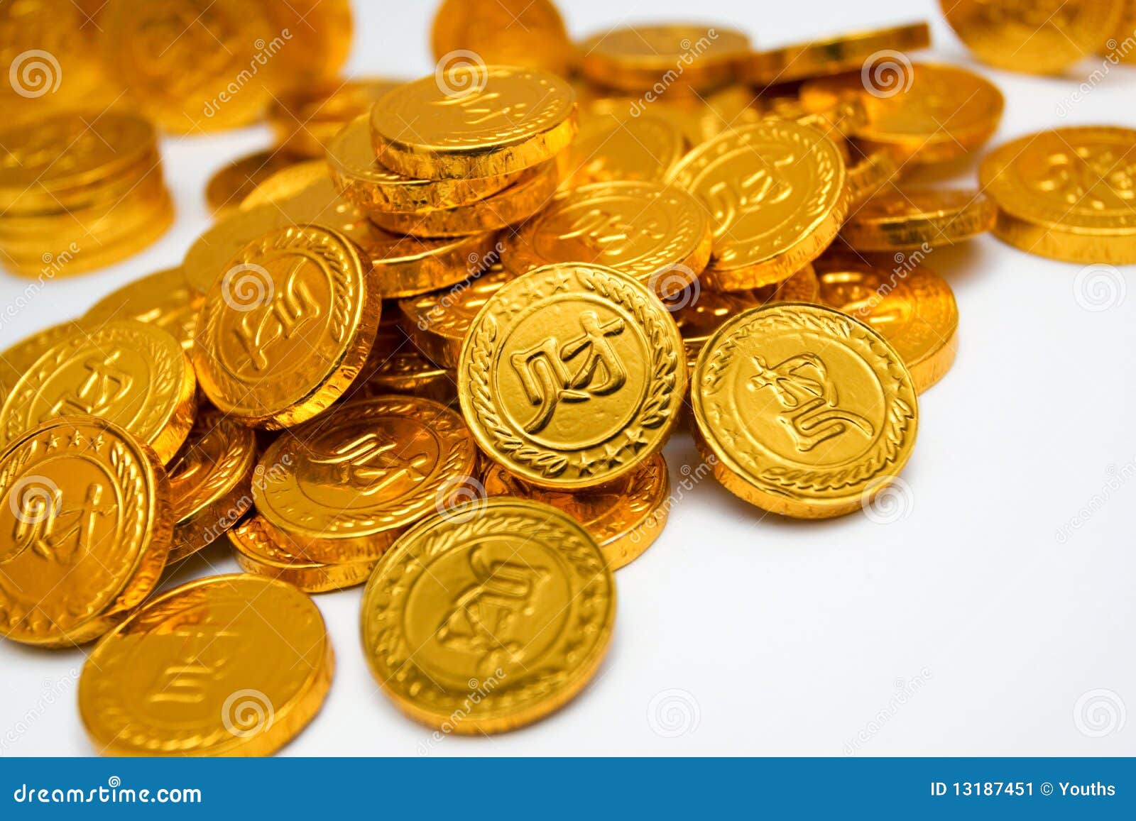 A pile of golden coins stock image. Image of coins, debt - 13187451