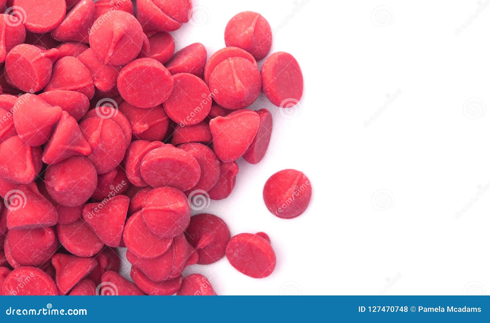 Pile of Gourmet Red Cherry Baking Chips Stock Photo - Image of luxury ...