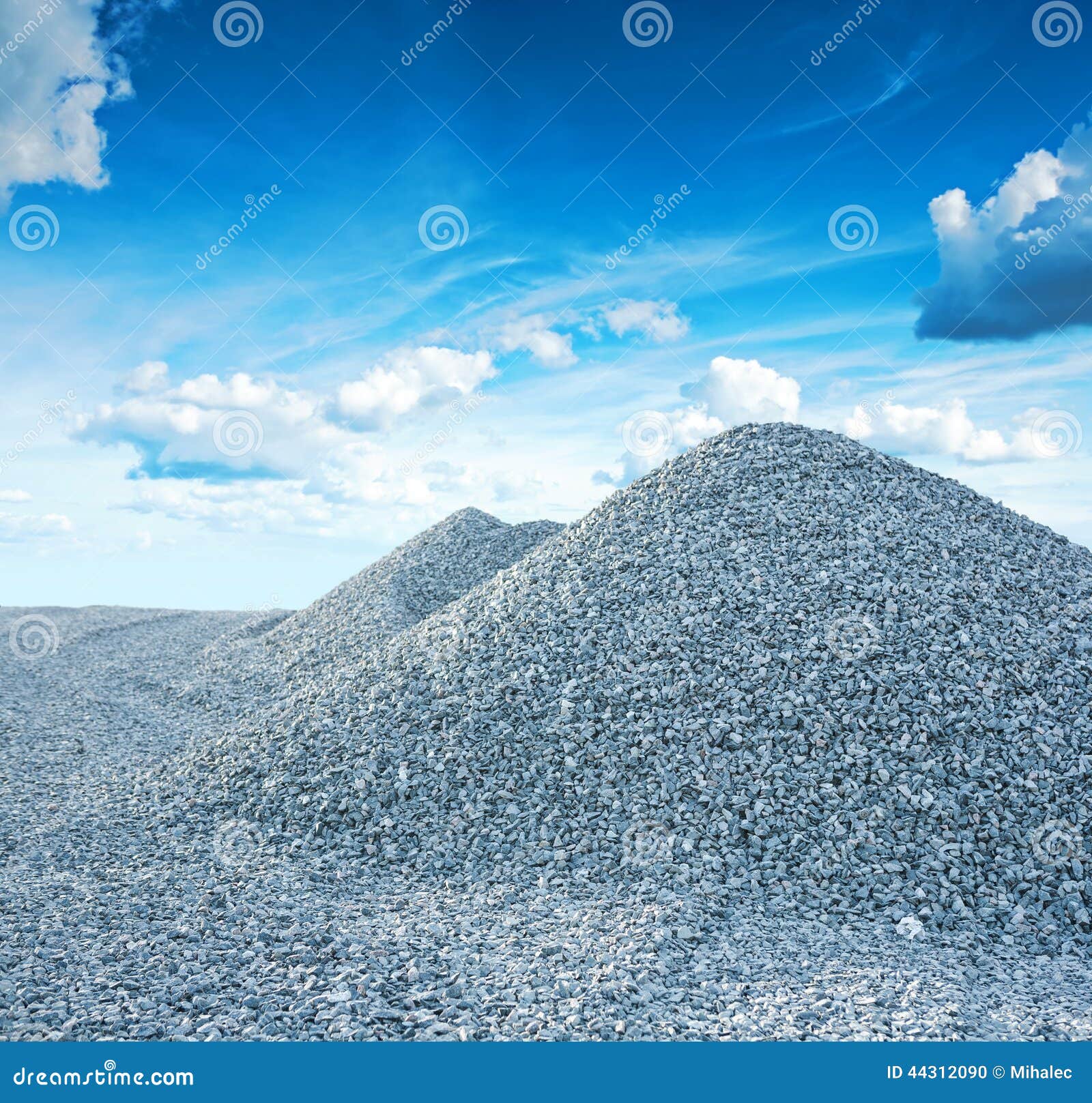 Pile of Granite Gravel on Background of the Sky Stock Photo - Image of ...