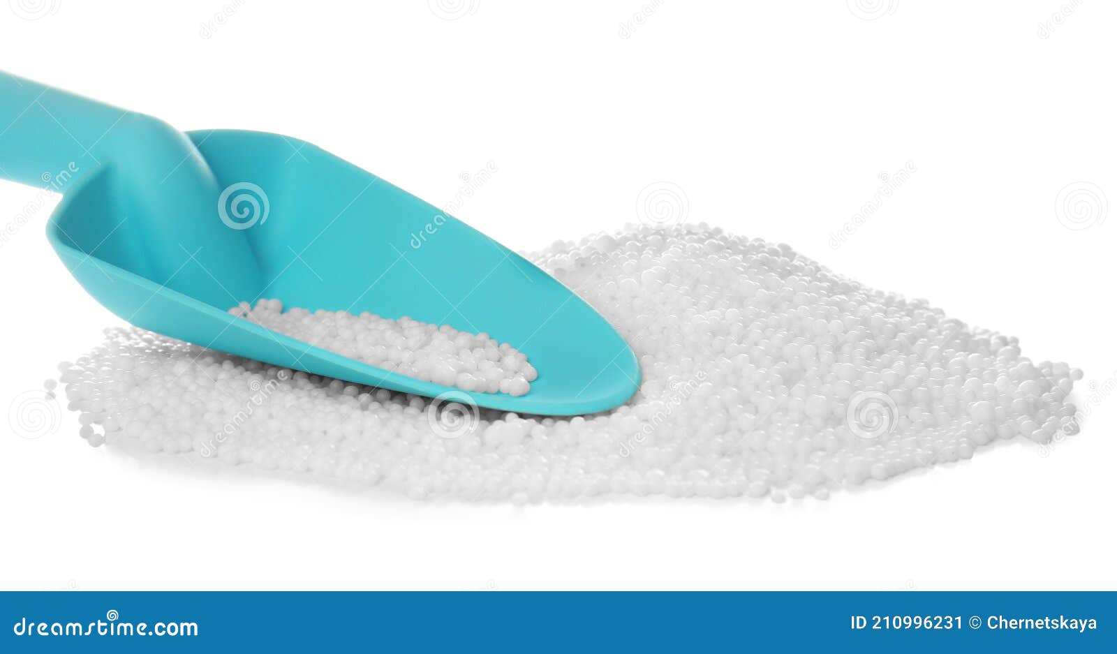 Pile of Granular Mineral Fertilizer and Scoop on White Background Stock ...