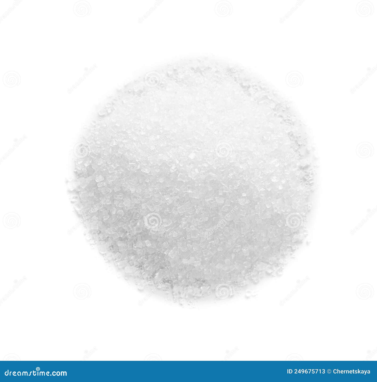 Pile of Granulated Sugar Isolated on White, Top View Stock Image ...