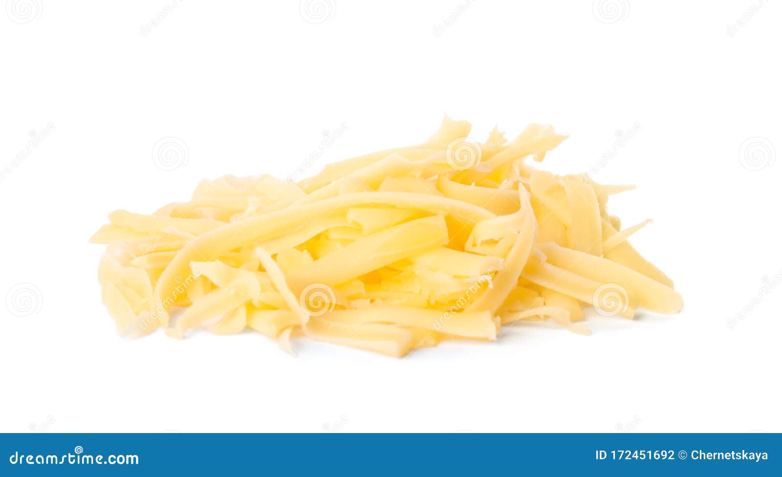 Pile of Grated Cheese Isolated Stock Photo - Image of dairy, cook ...
