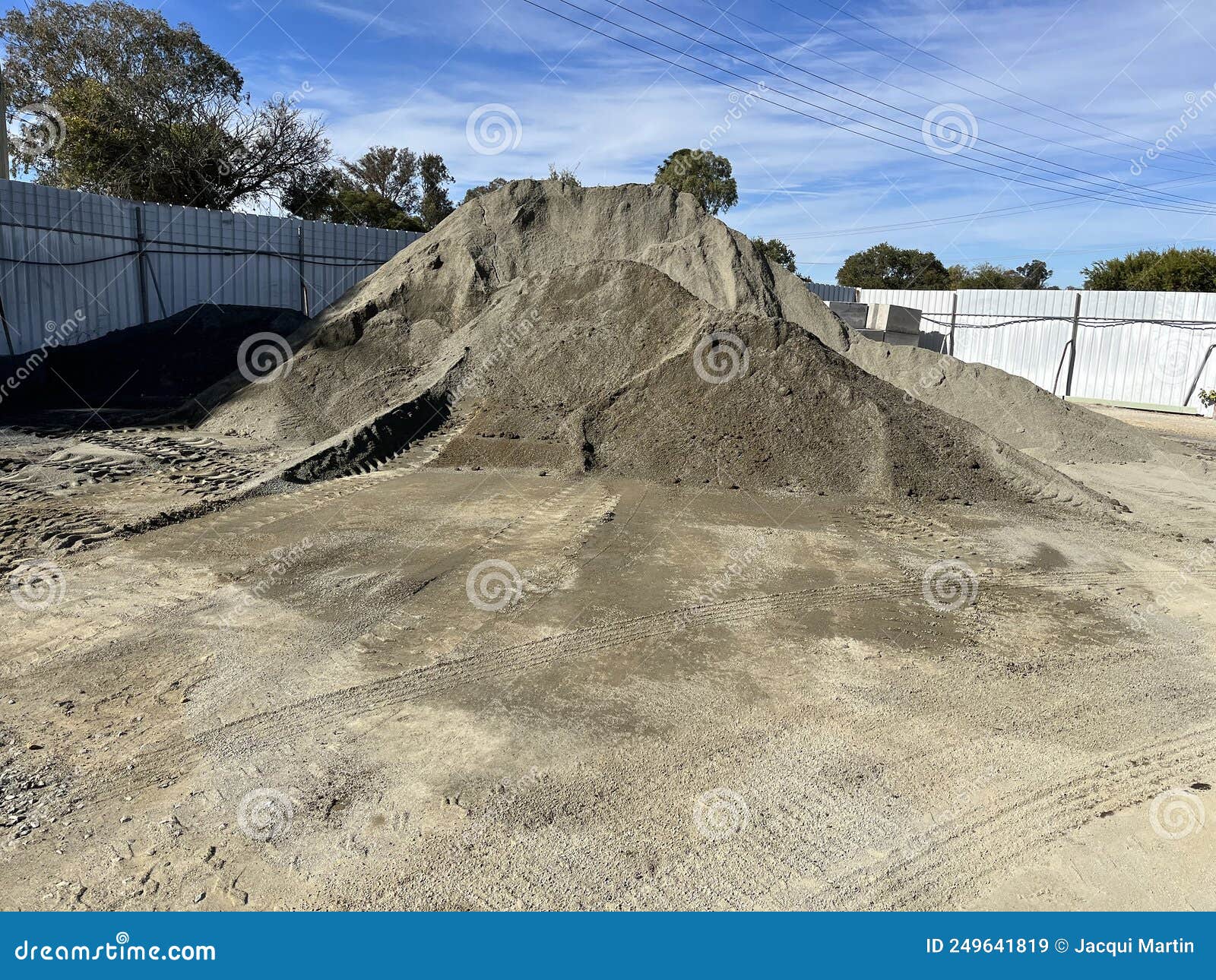 Pile of gravel in yard stock image. Image of outdoor - 249641819
