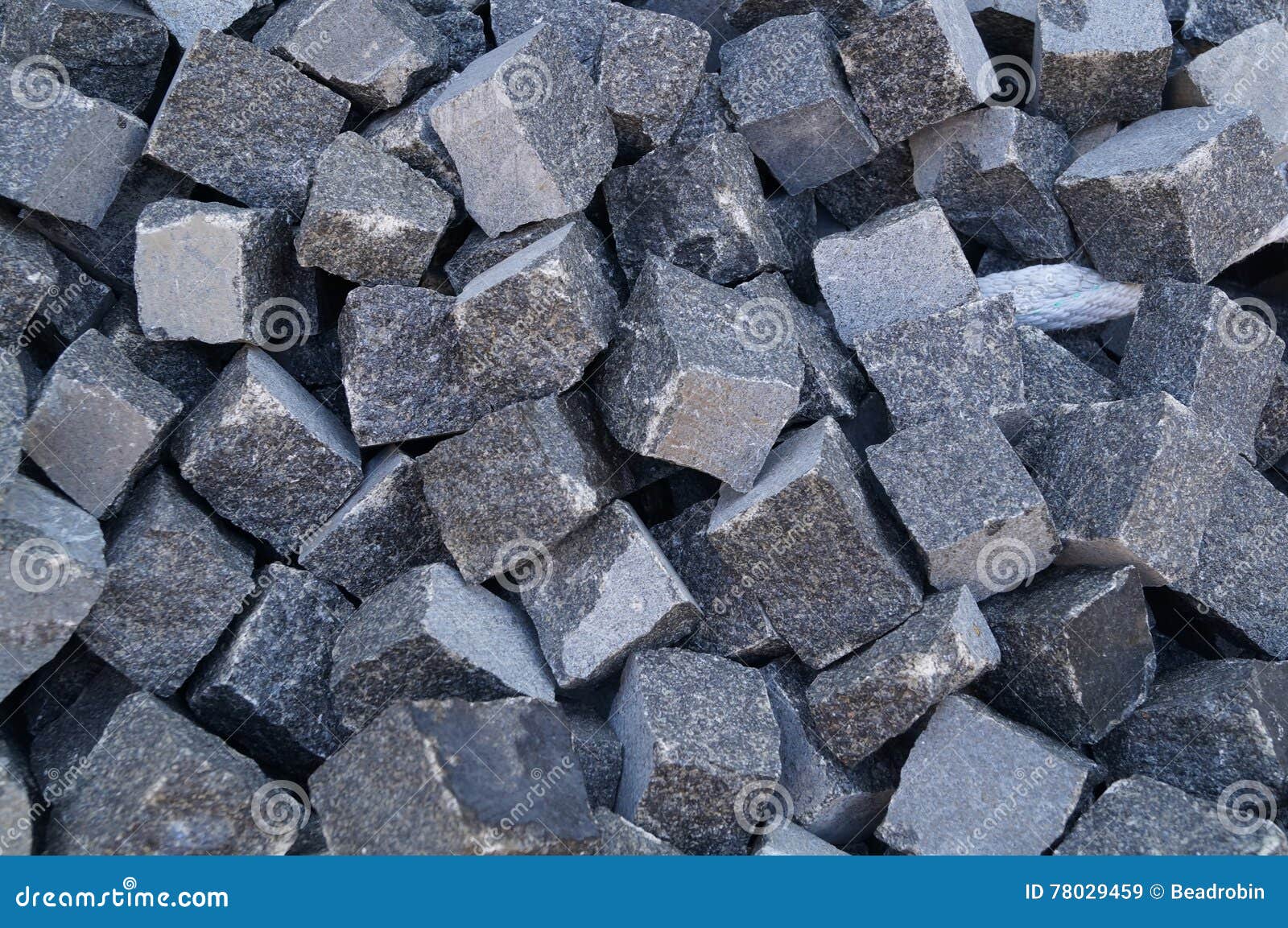 Pile of Gray Cube Granite Stones Stock Image - Image of ground, nature ...