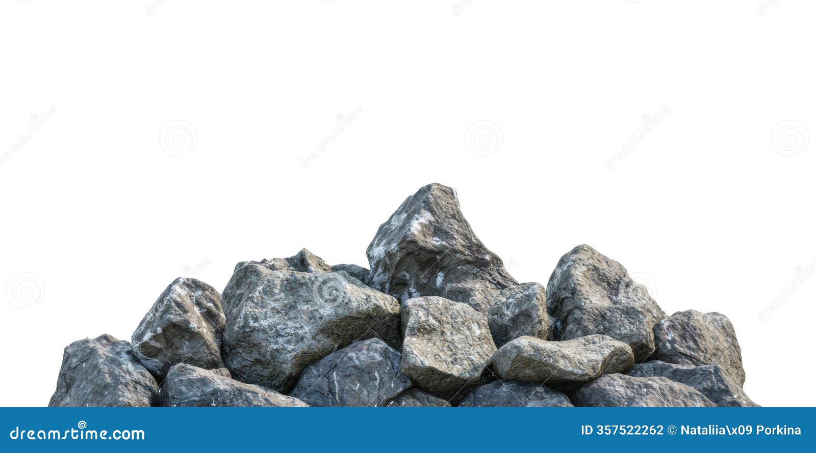 Pile of Gray Rocks Isolated on Transparent Background Stock Photo ...