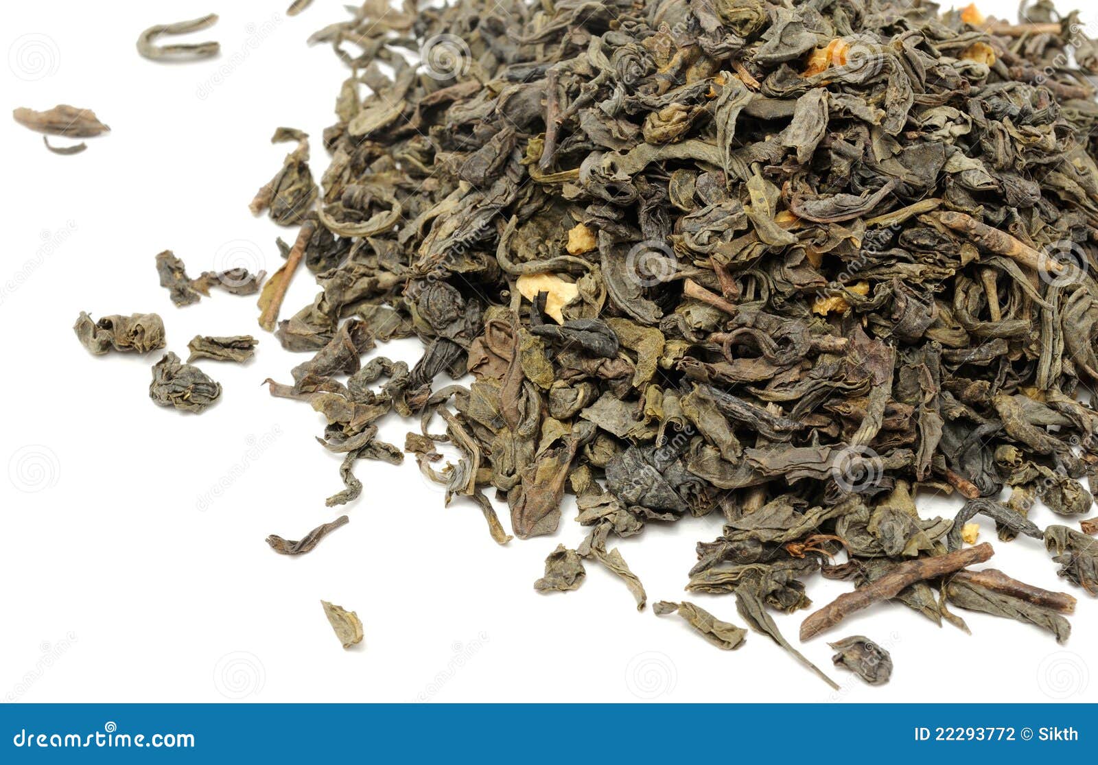 Pile of Green Tea Leaves stock photo. Image of brew, beverage - 22293772