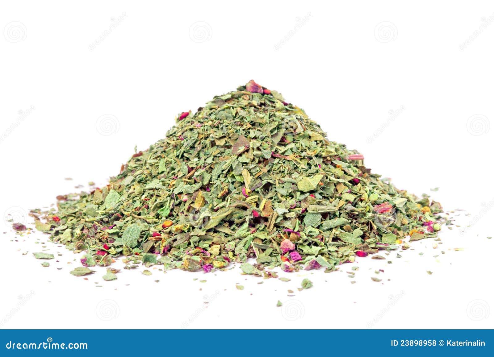 Pile of Ground Dried Basil Isolated on White. Stock Photo - Image of ...