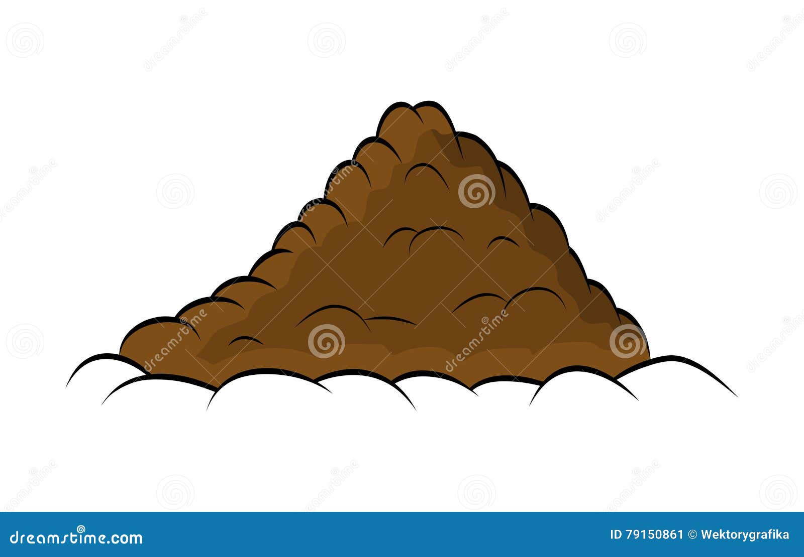 Pile of Ground, Heap of Soil - Vector Illustration on W Stock Vector ...