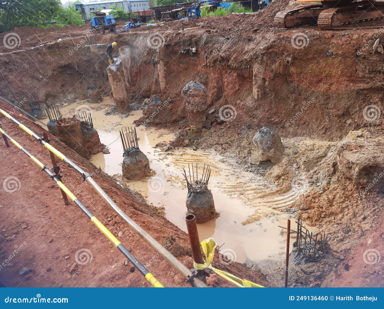 Pile Hacking Sri Lankan Site Editorial Image - Image of trail, geology ...