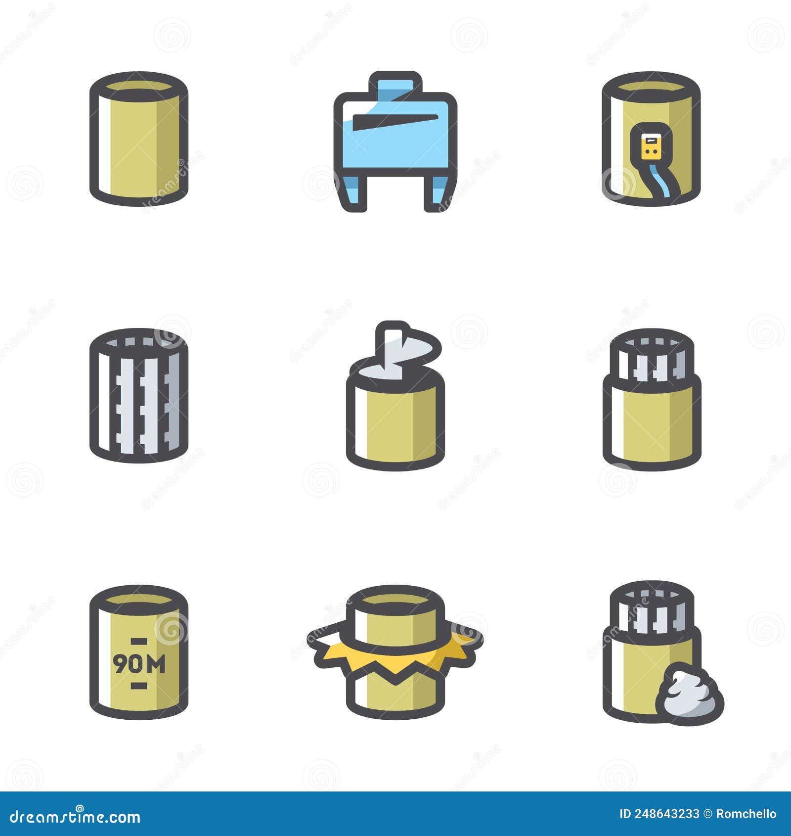 Vector Set of Bridge Pile Installation Icons. Stock Vector ...