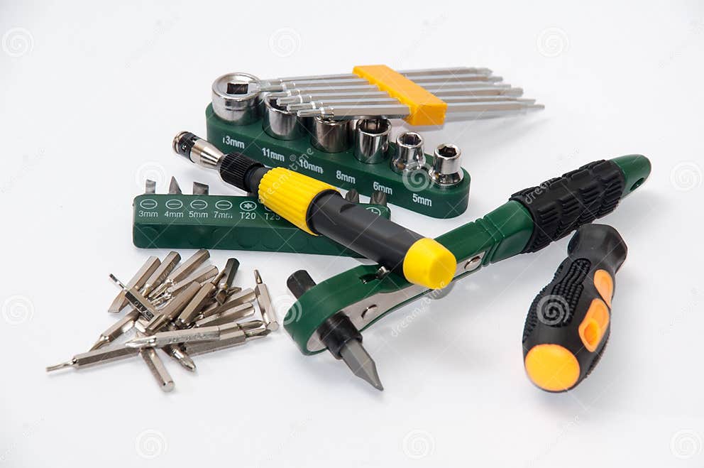 Pile of Hand Tools and Bits Stock Image - Image of head, mechanical ...