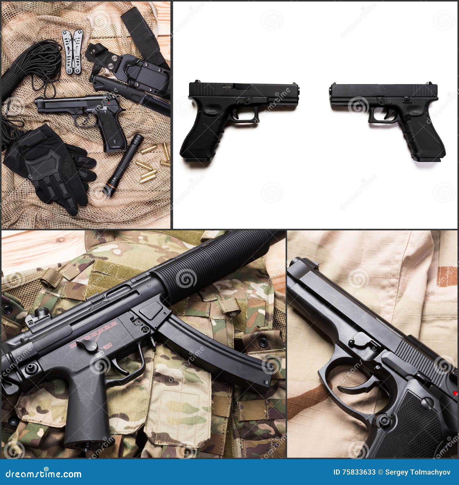 Pile of handguns stock image. Image of protection, military - 75833633