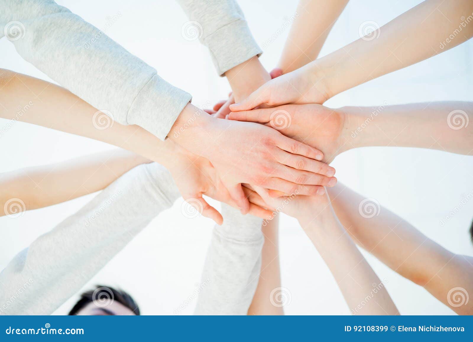 Pile of hands stock image. Image of gesture, agreement - 92108399