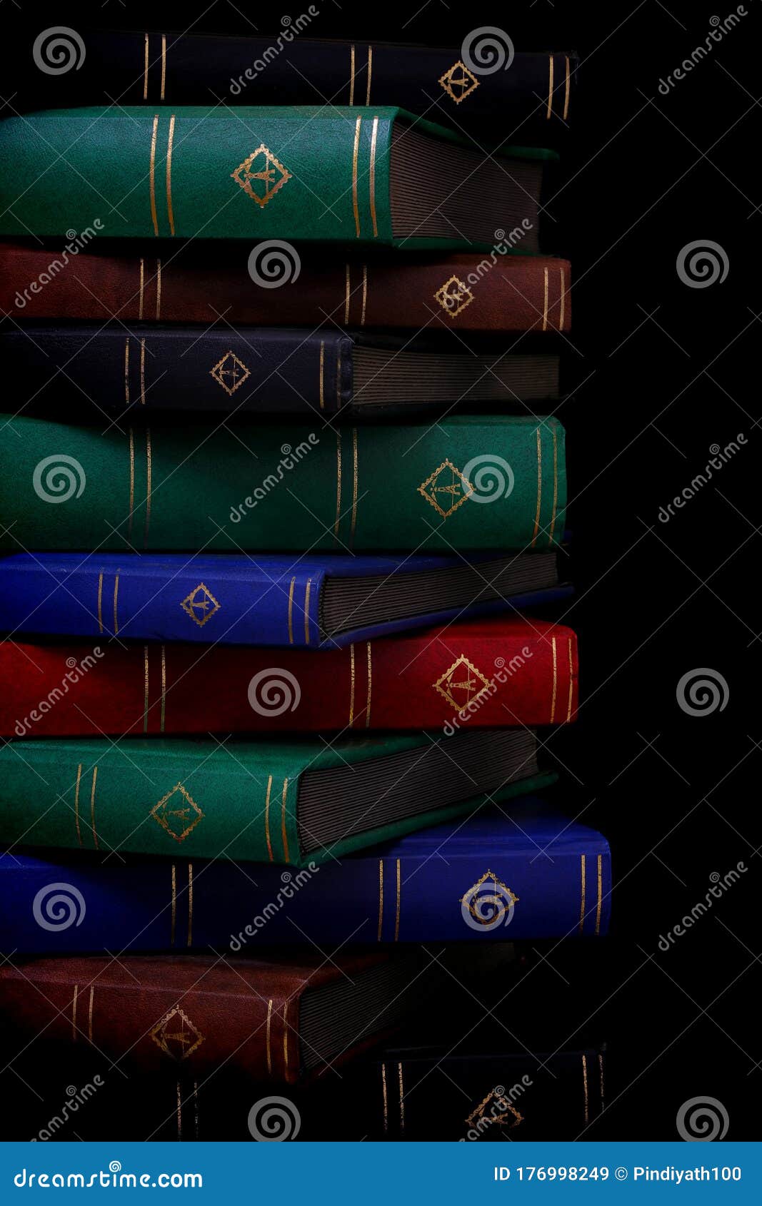 Hardback Books Against Dark Background Stock Image - Image of books ...