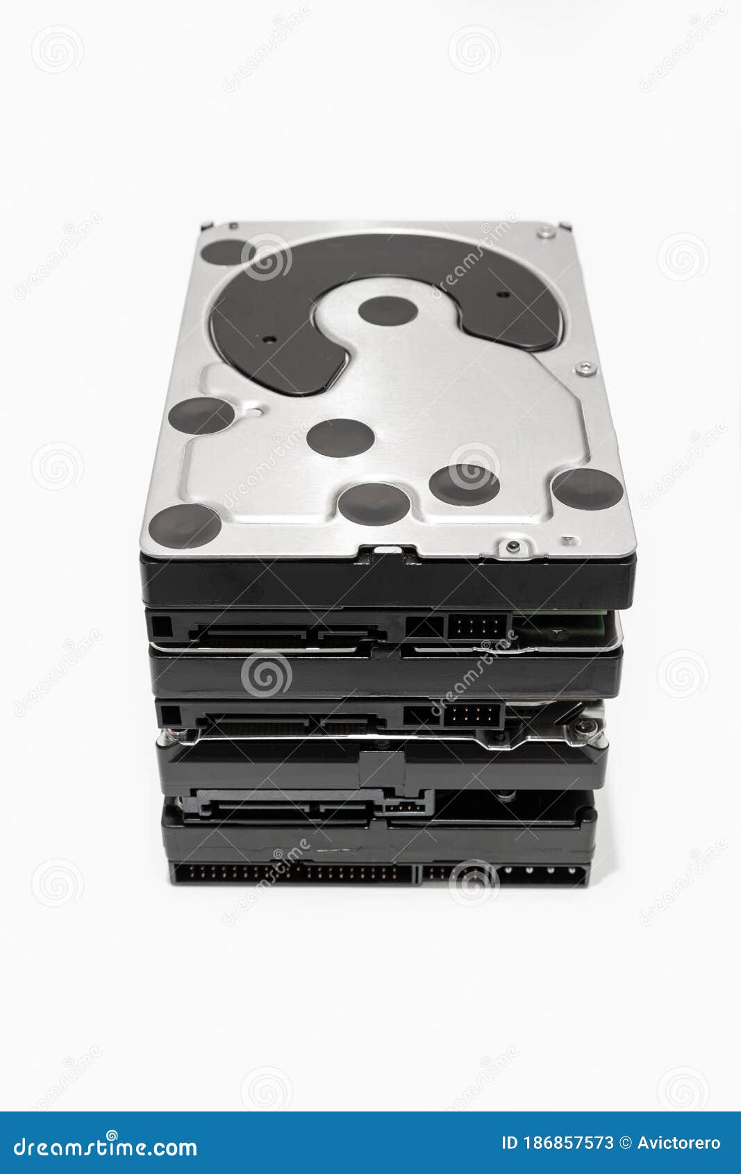Pile of Hard Disk Drive HDD Isolated on White Background Stock Image ...