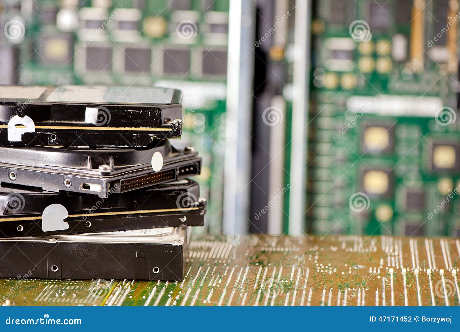 Pile of hard drives stock photo. Image of computers, disk - 47171452