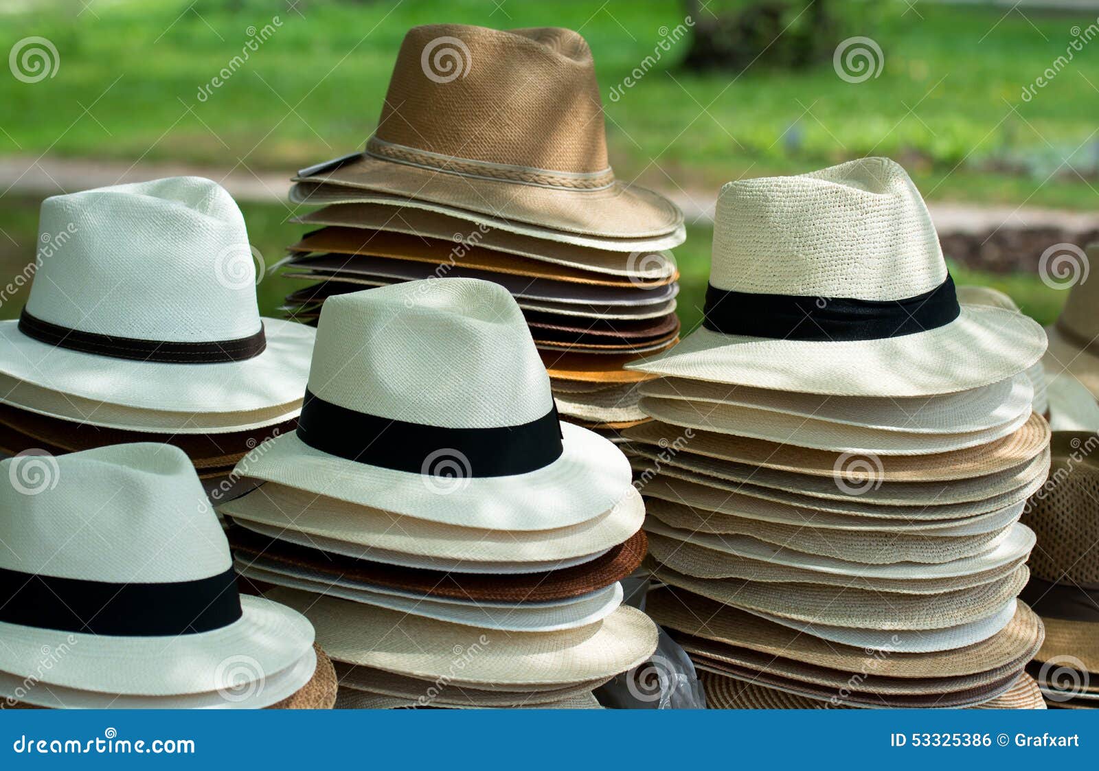 Pile of Hats on Market stock photo. Image of fashionable - 53325386