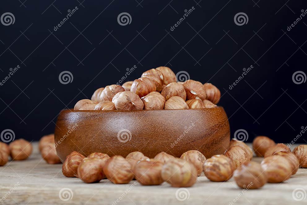 A Pile of Hazelnuts on the Table Stock Photo - Image of natural, brown ...