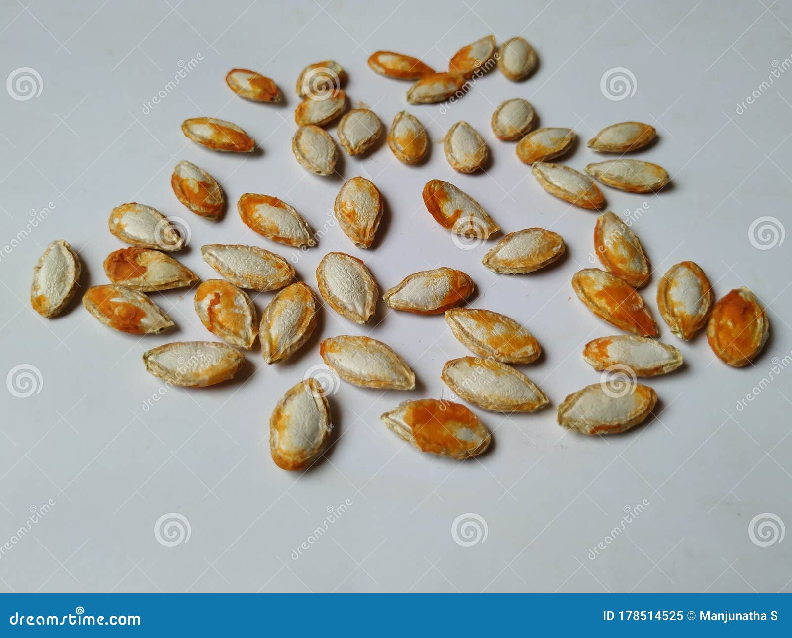 Pile And Heap Of Dry Pumpkin Seeds Isolated On White Background ...