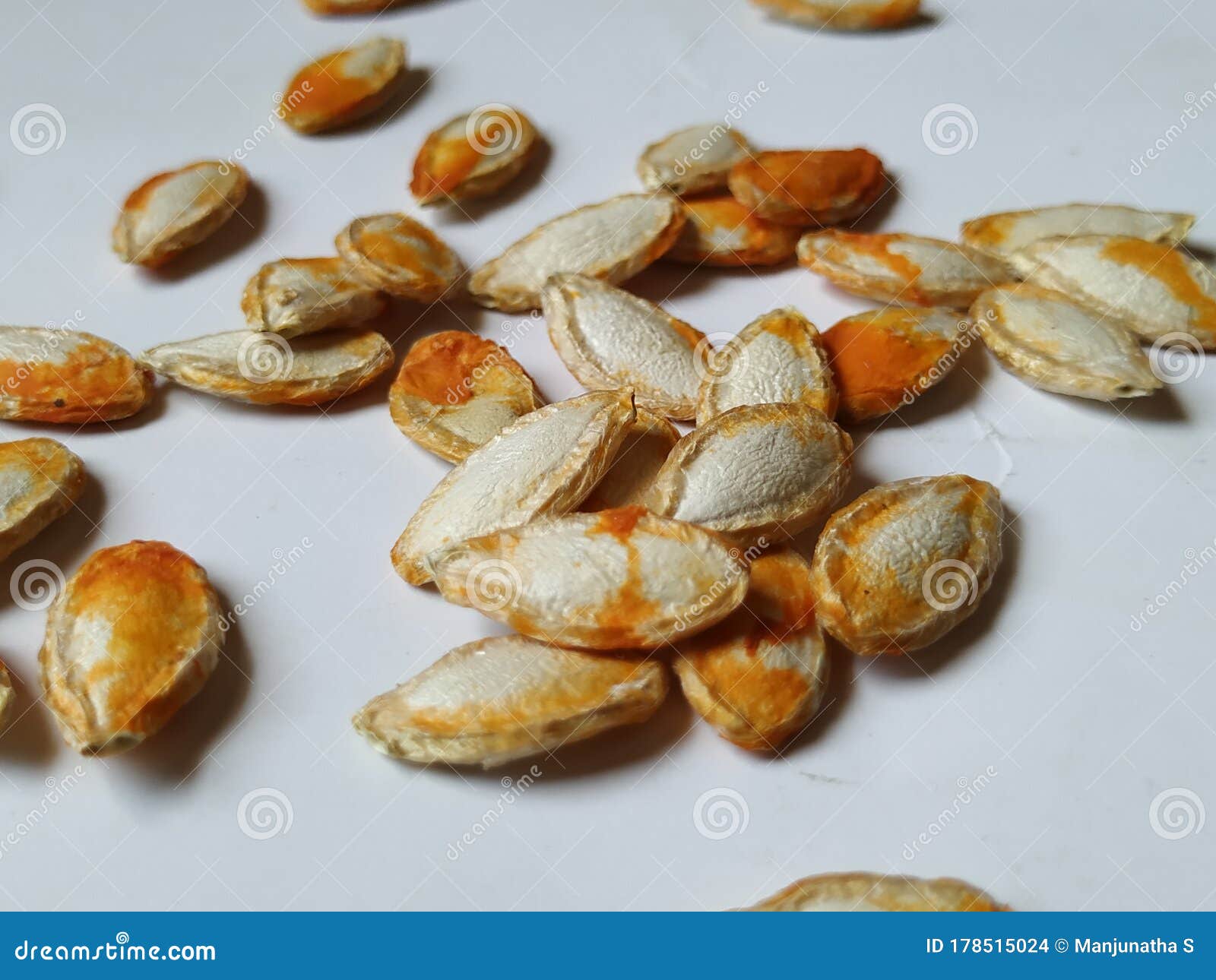 Pile and Heap of Dry Pumpkin Seeds Isolated on White Background ...