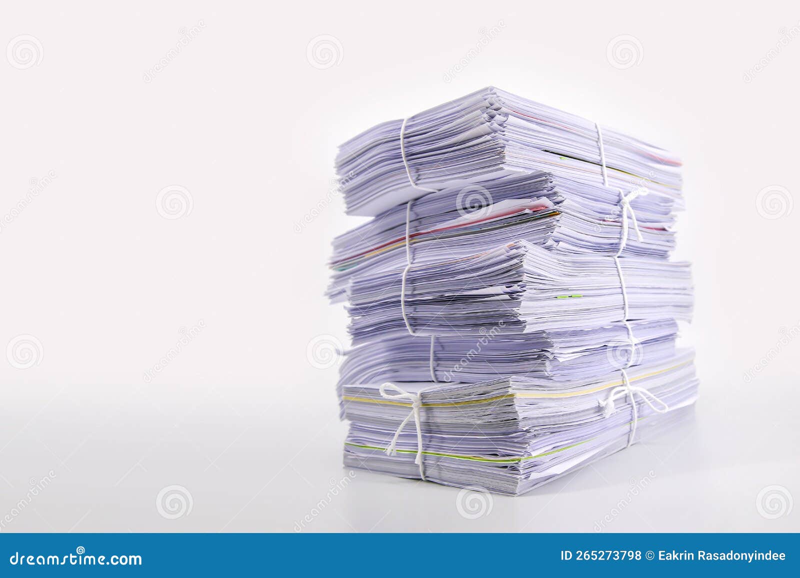 Pile or Heap of Financial Business Document Paperwork Stack on Office ...